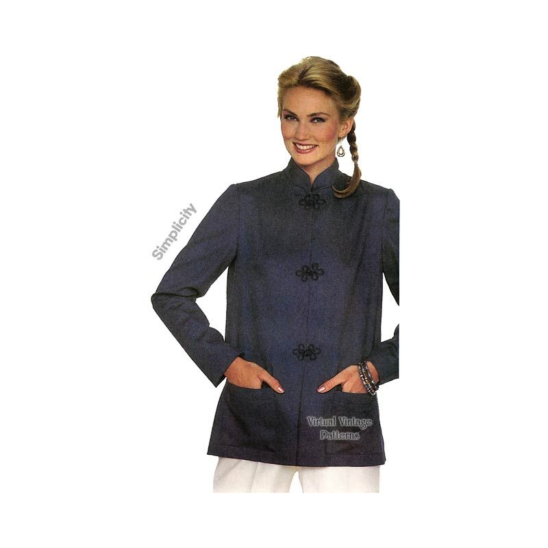 Mandarin Jacket Pattern, Simplicity 5341, Vintage Sewing Pattern